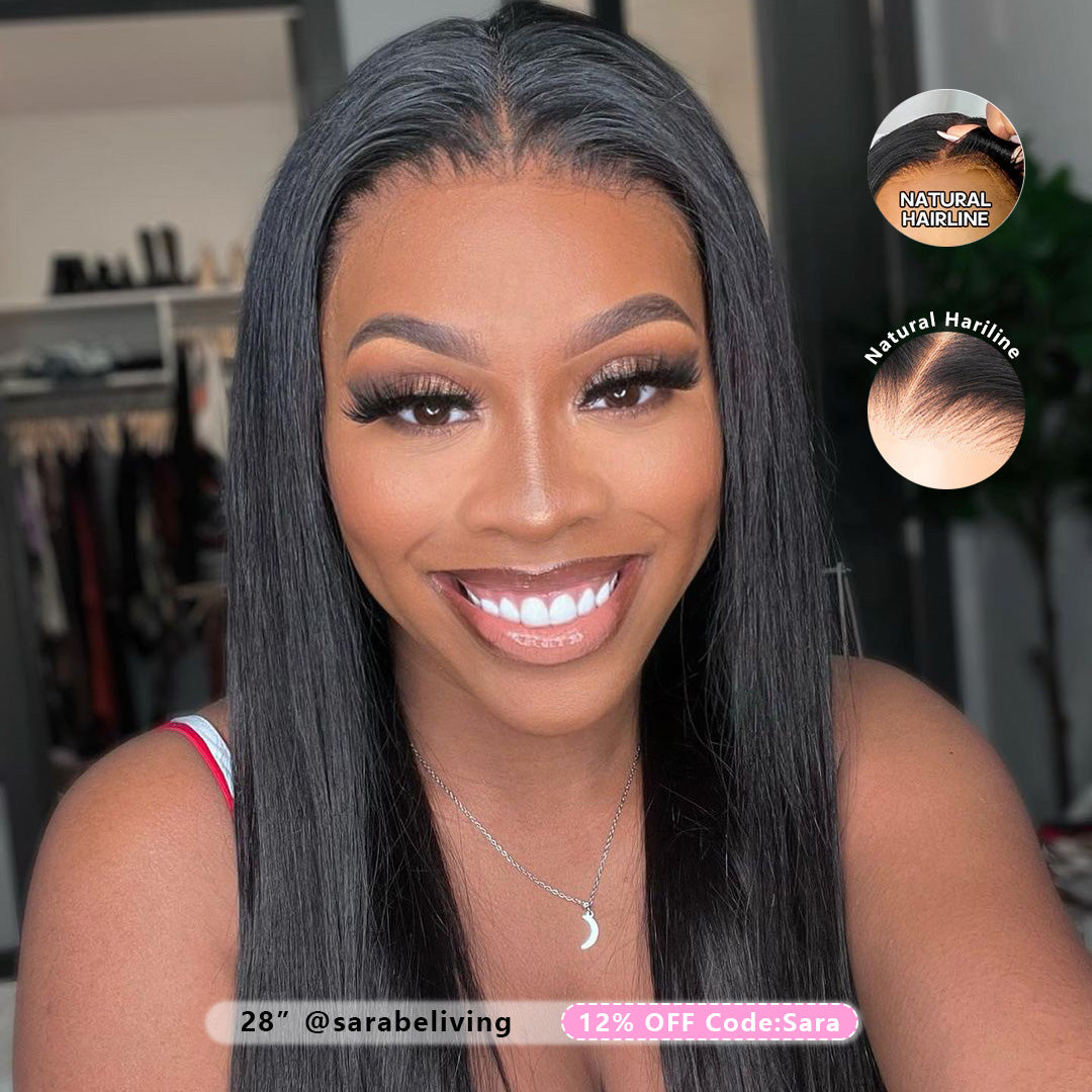 7x5 Upgrade HD Lace Straight Wig Crystal Clear Lace Human Hair Wigs ...